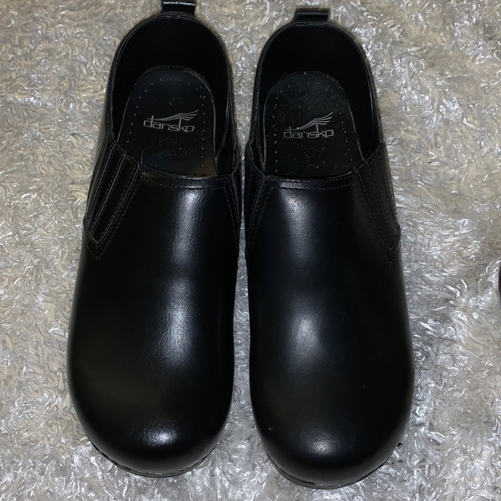 Dansko Leather Clog With Stretch Gusset - Gem